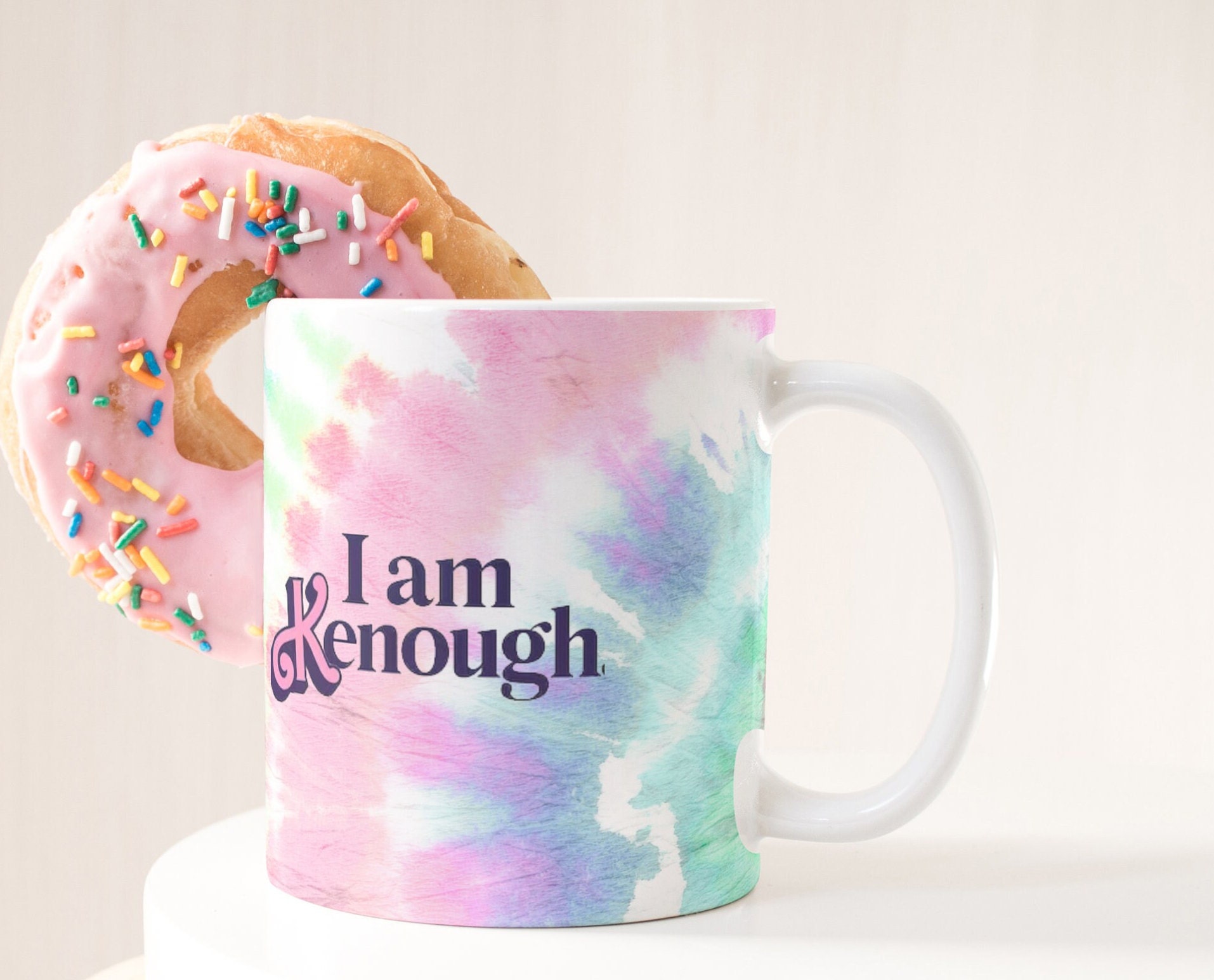 I Am Kenough Tye Die Mug Barbie Movie Merch Gift Coffee Ken Kenergy ...