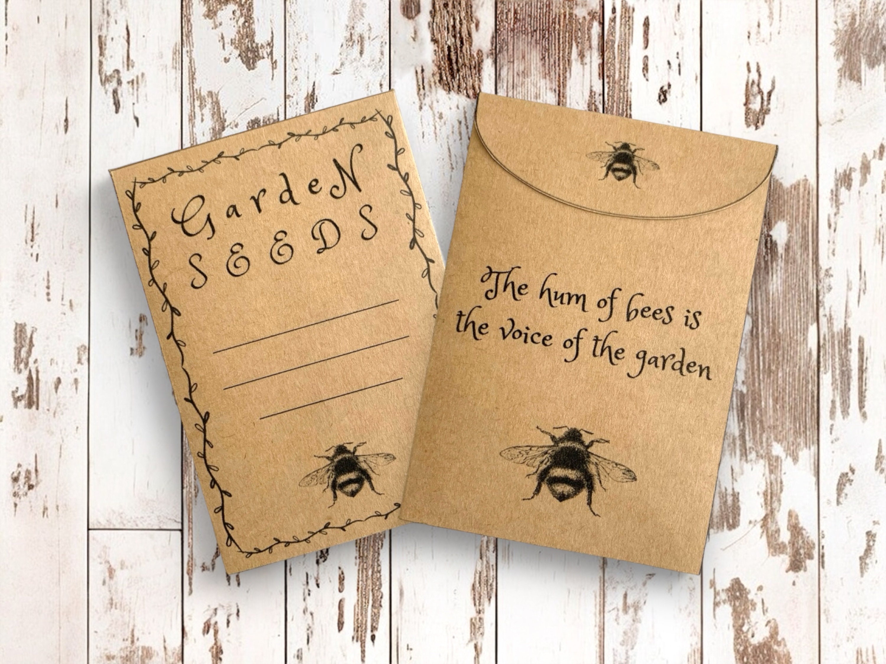Bee Design Seed Saver Packet: Printable DIY Template - Digital Download ...