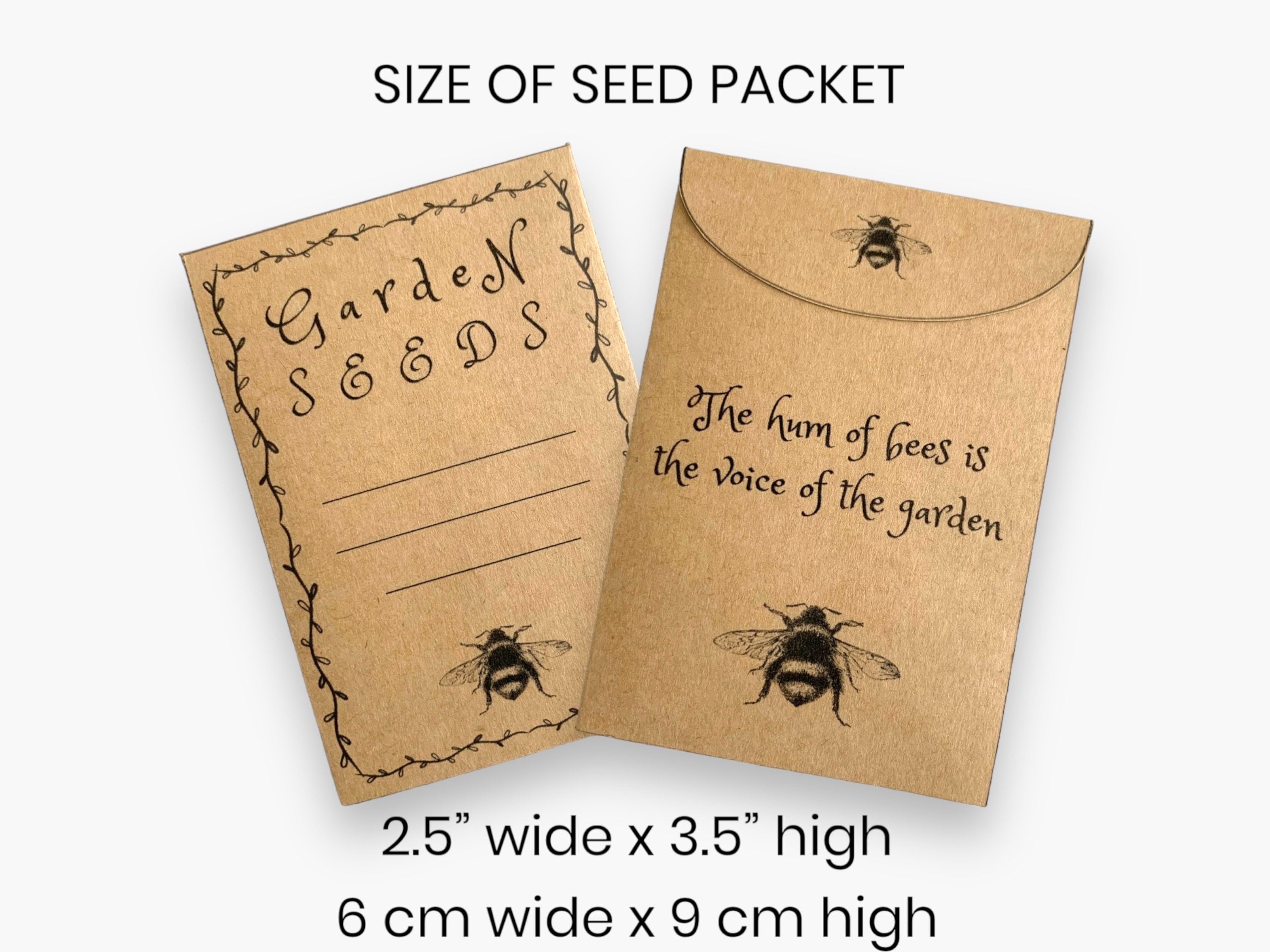 Digital Download Seed Saver Packet - PRINTABLE Bee Design Seed Packet ...
