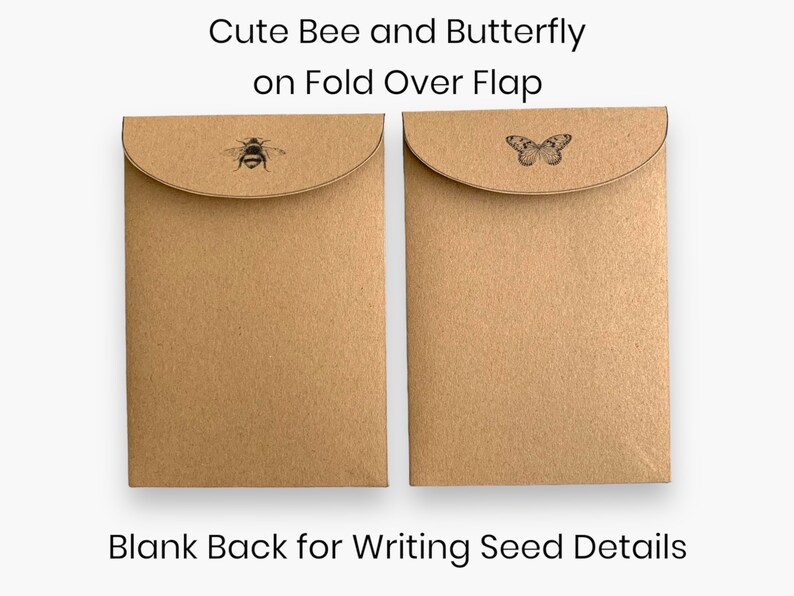 Bee & Butterfly Seed Packet Template: Printable DIY Garden Envelope ...