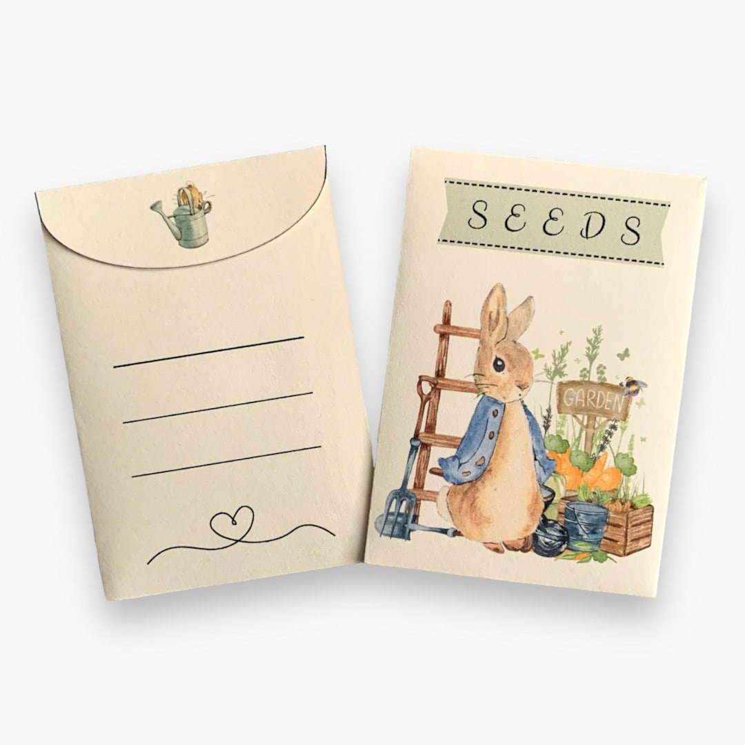 Digital Download - Peter Rabbit Garden - Seed Saver Packet - Baby ...