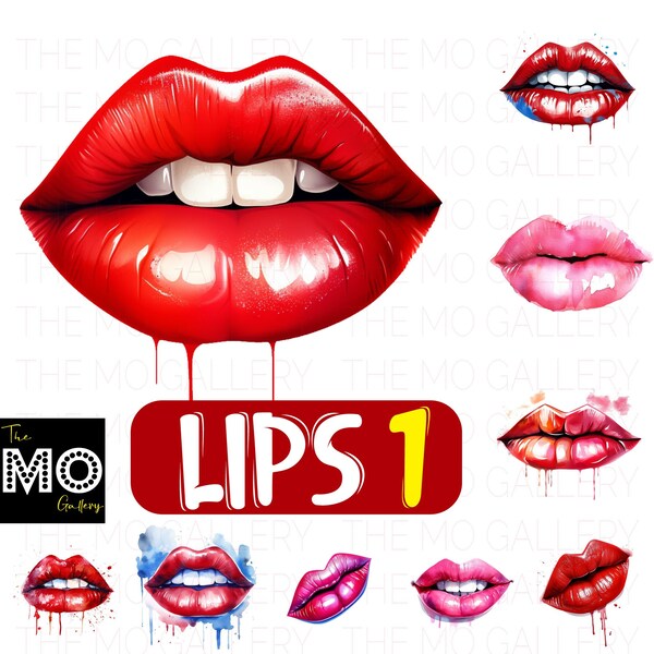 Lips Clipart - Etsy