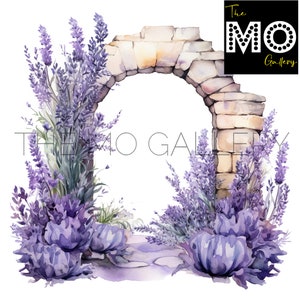 35 Lavender Arch Watercolor Portraits Instant Download PNG JPG - Etsy
