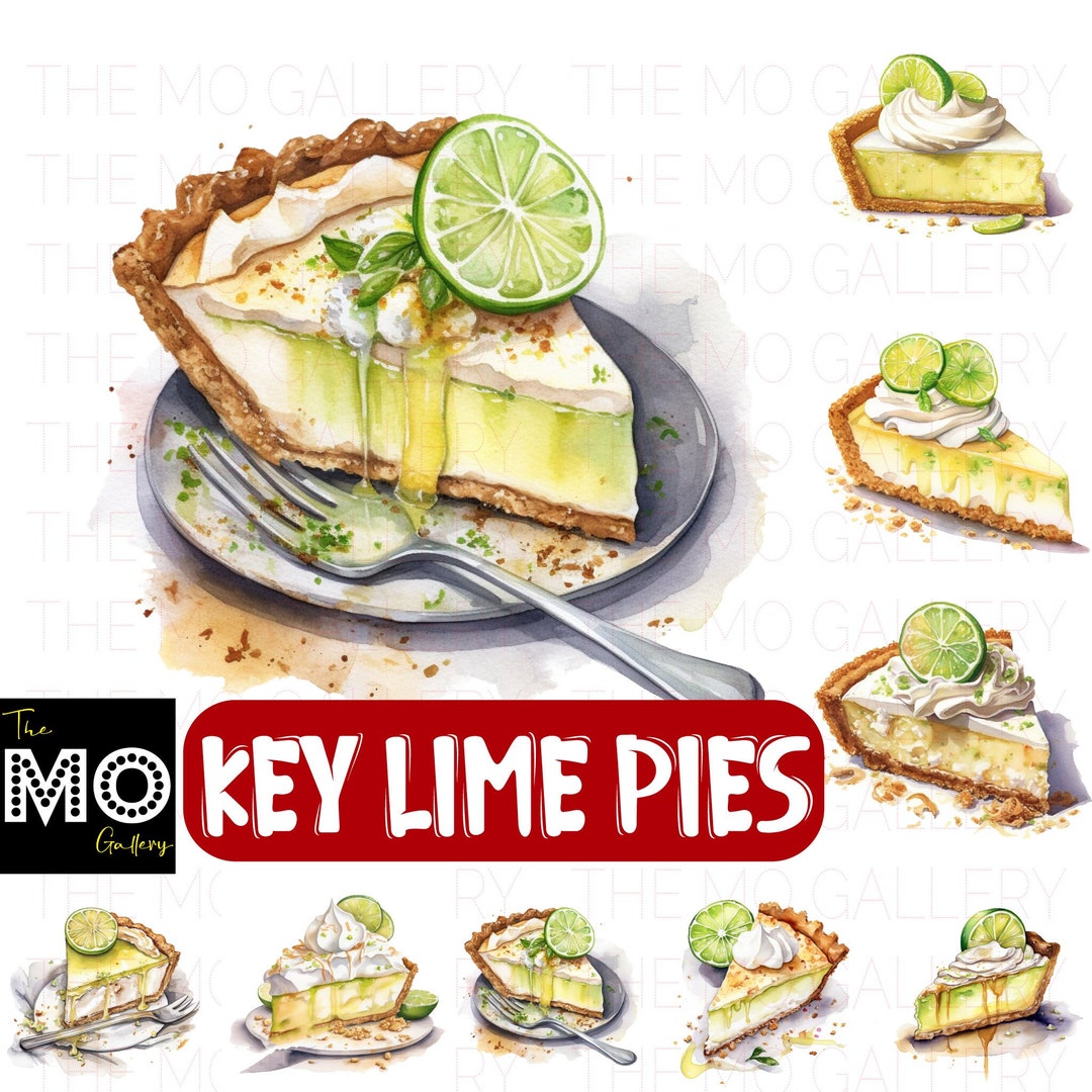30 Key Lime Pie Watercolor Portraits Instant Download PNG JPG - Etsy