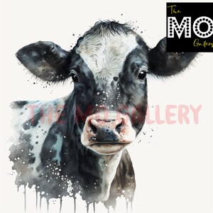 20 Calf Portraits Watercolor Illustration Prints Card Making - Etsy