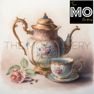 40 Teapot Watercolor Portraits Illustrations Planner Poster - Etsy