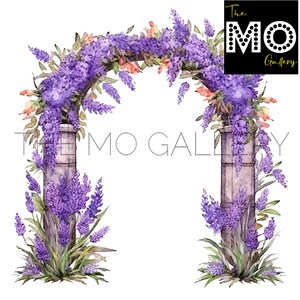 35 Lavender Arch Watercolor Portraits Instant Download PNG JPG - Etsy
