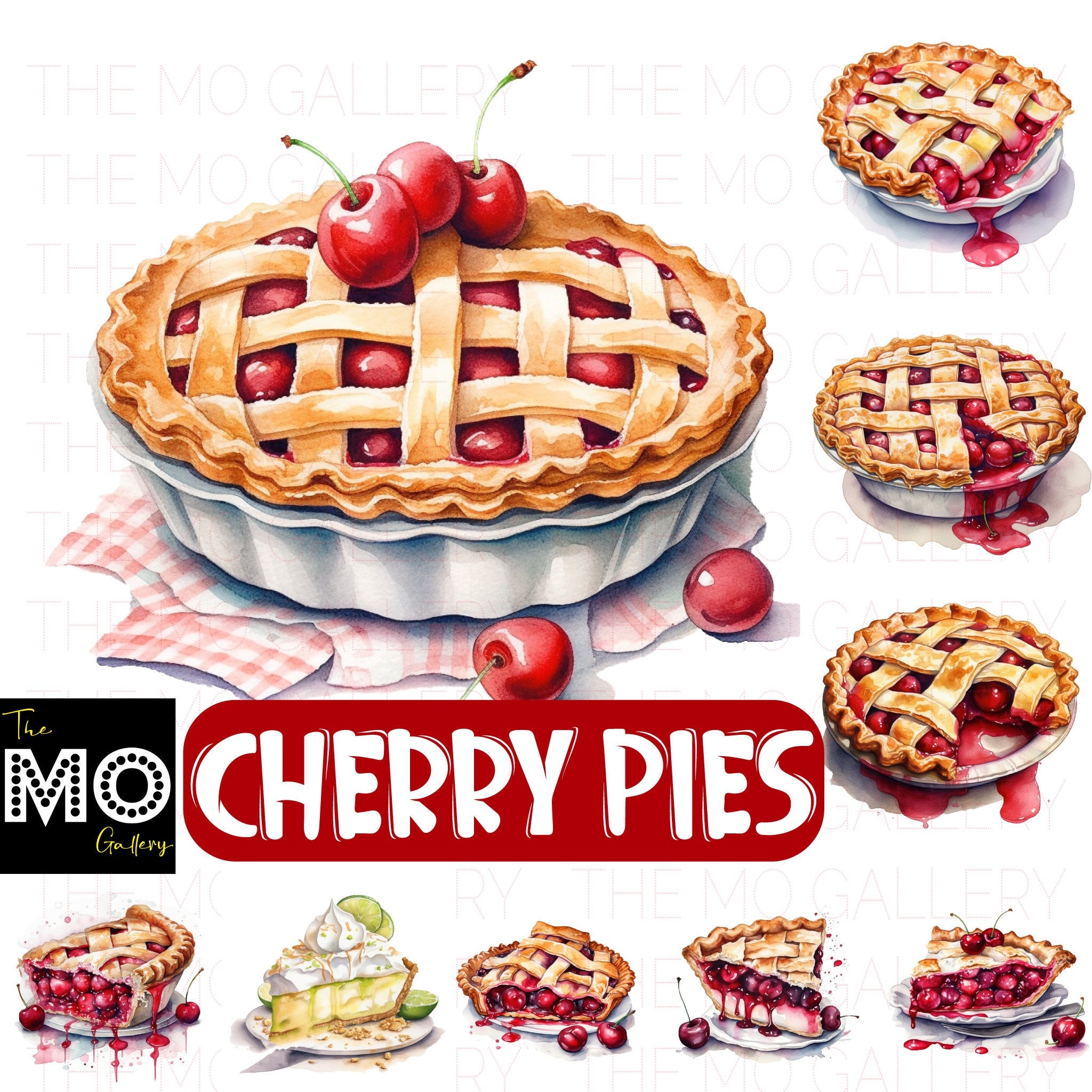 Whole Cherry Pie Clipart