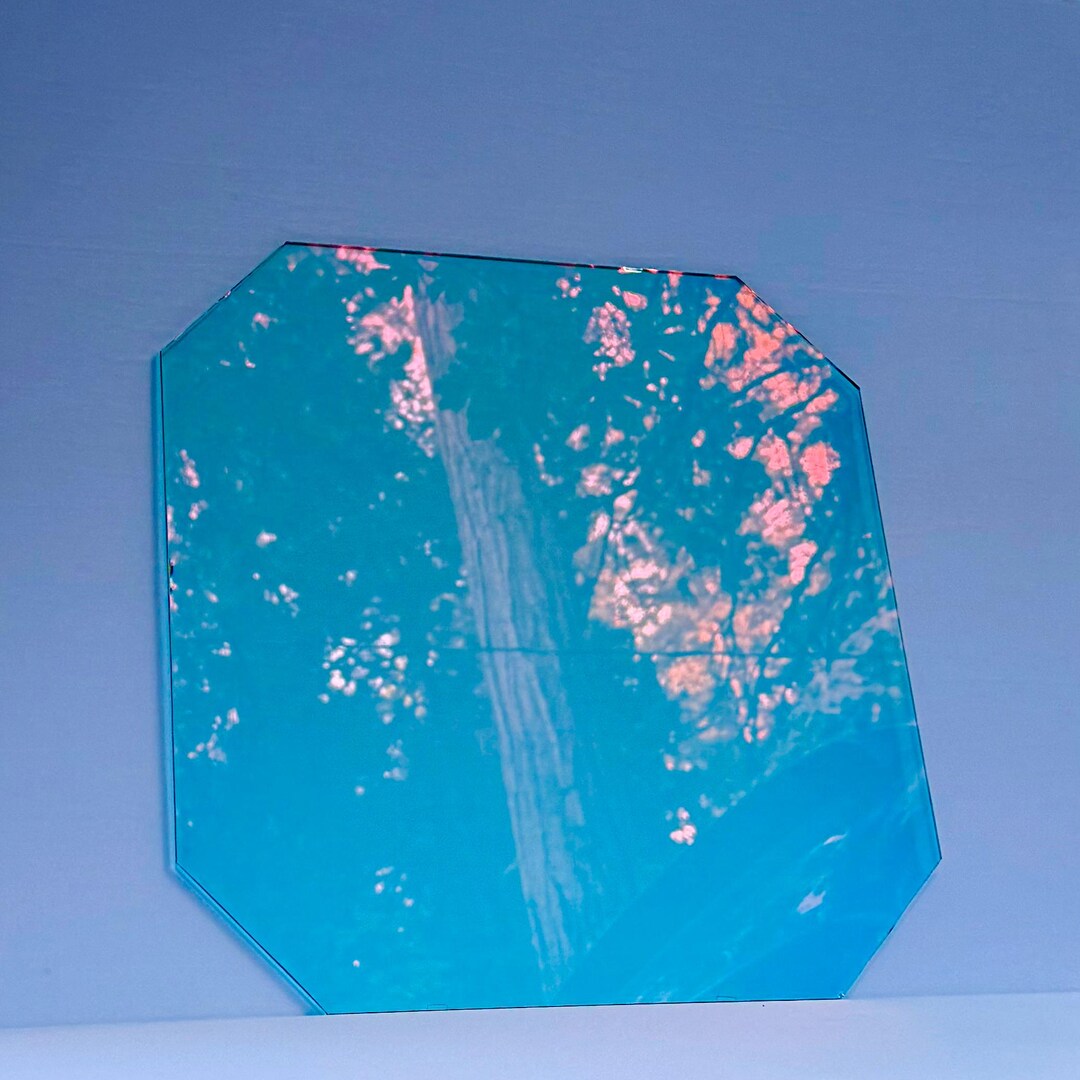 16” Color-shifting Dichroic Glass Octagon/hex Tile – Pink and Green ...