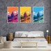 Mountain Adventure Popart Wall Art Set of 3 Gallery Wall Set in Playful ...