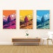 Mountain Adventure Popart Wall Art Set of 3 Gallery Wall Set in Playful ...