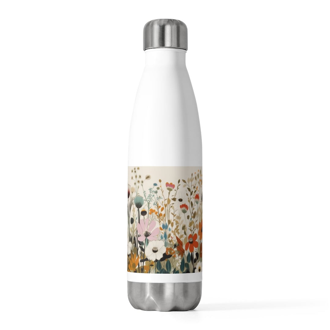 Whimsical Floral Watercolor Water Bottle for Nature Lovers Choose From ...