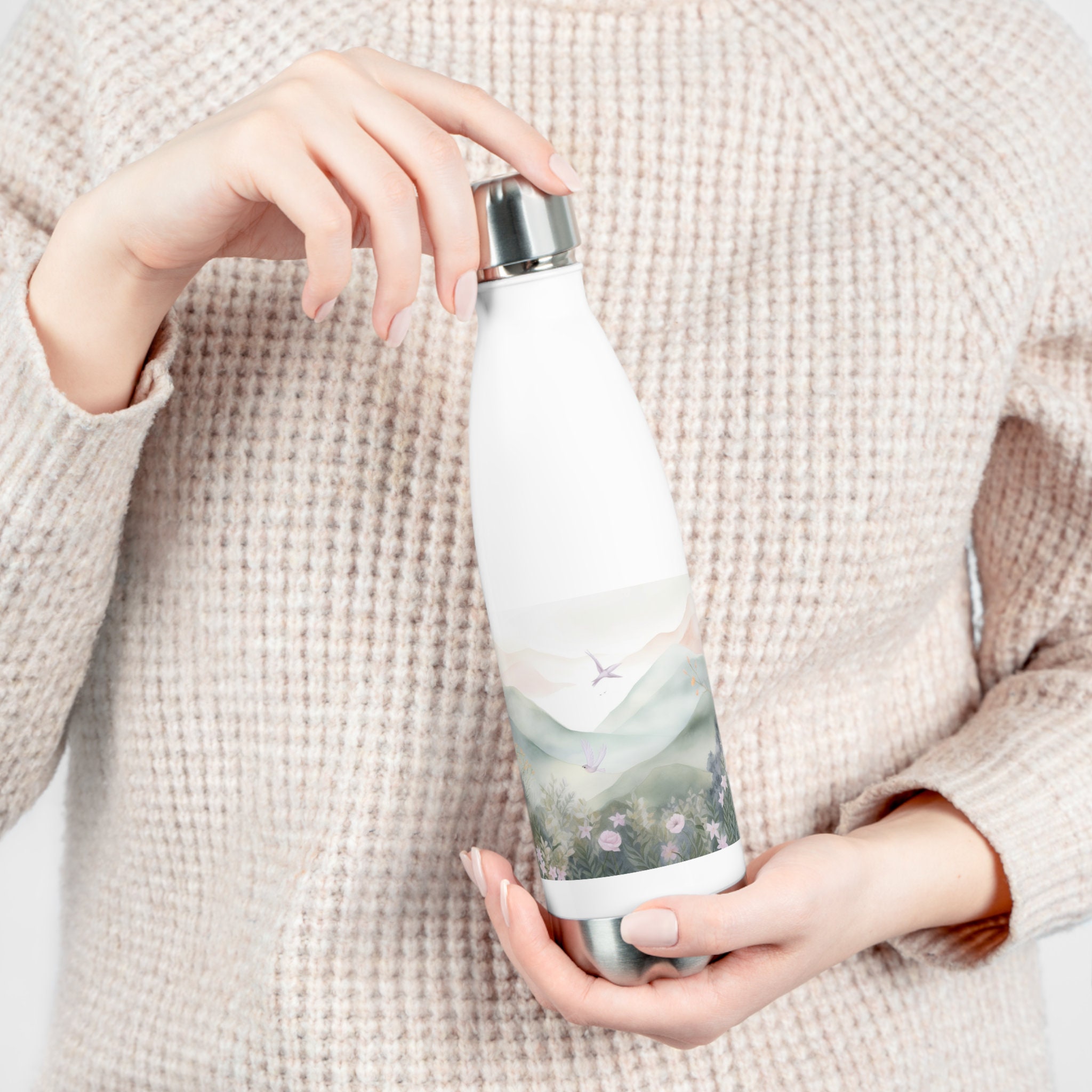 Floral Watercolor Water Bottle for Nature Lovers Choose From 5 Styles ...