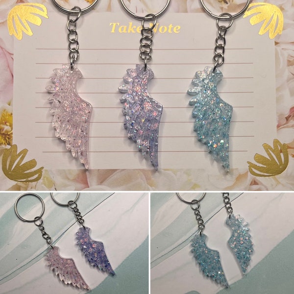 Angel Wing Keychain - Etsy