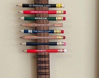 Oak Golf Pencil Wall Display 24 Pencils - Etsy