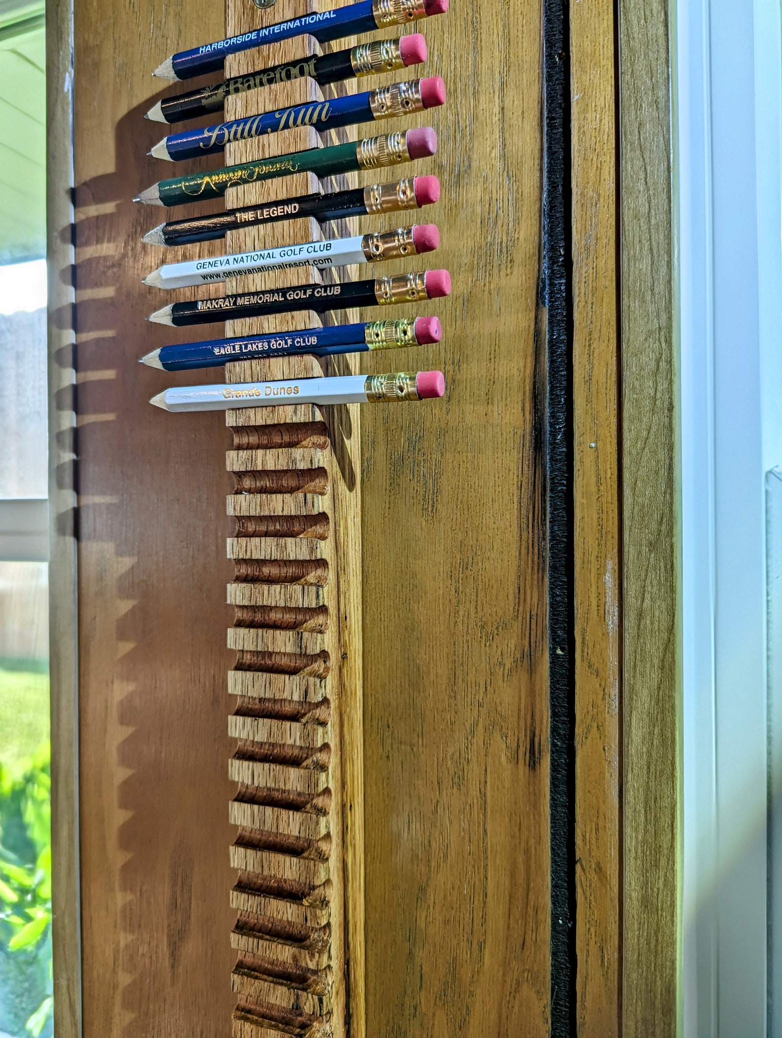 Oak Golf Pencil Wall Display - 24 Pencils - Etsy
