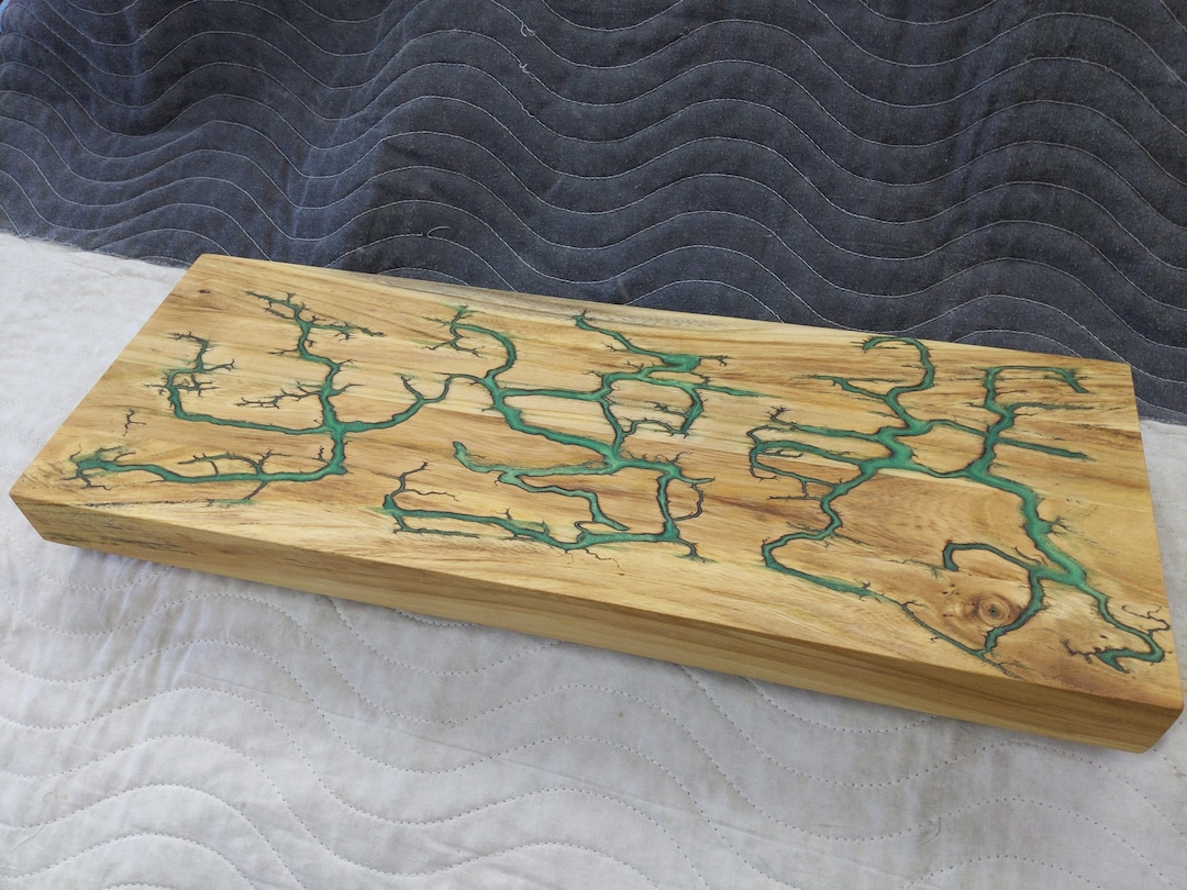Maple Board With Lichtenberg Burn Pattern 21.5x8 - Etsy
