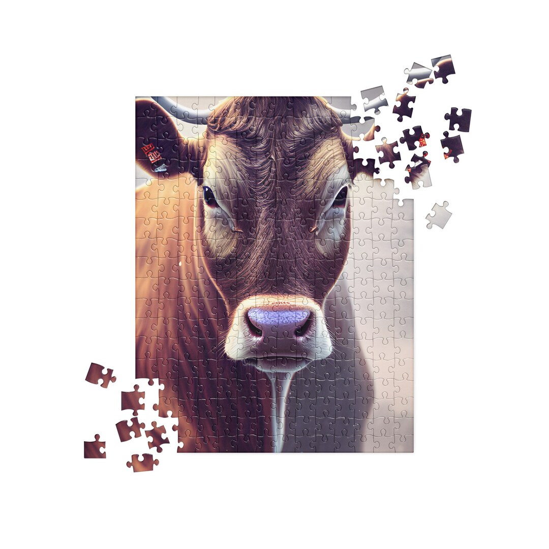 Cow - Jigsaw Puzzle - Etsy