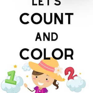 Color and Count Coloring Book - Etsy
