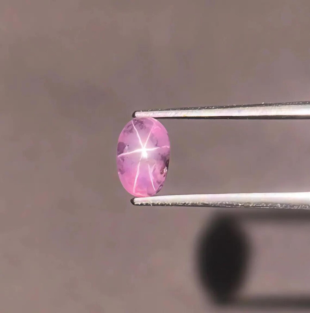 Pink Star Sapphire Natural Transparent | Faceted Asterism Gemstone for ...