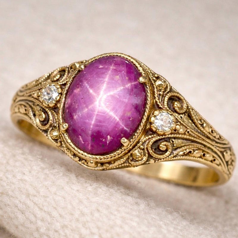 Star Ruby Ring - Etsy