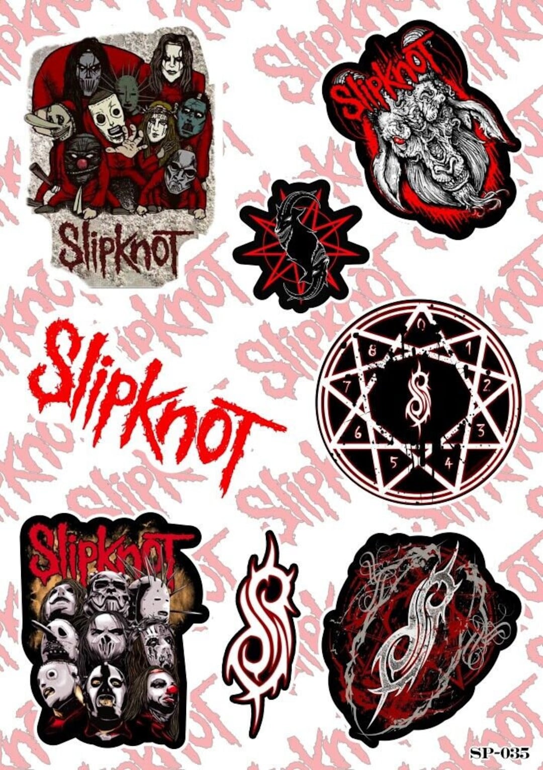 Slipknot Sticker Pack - American Heavy Nu Alternative Groove Metal Band ...