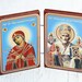 Travel Folding Icon Catholic Orthodox Virgin Mary and St.nicholas - Etsy
