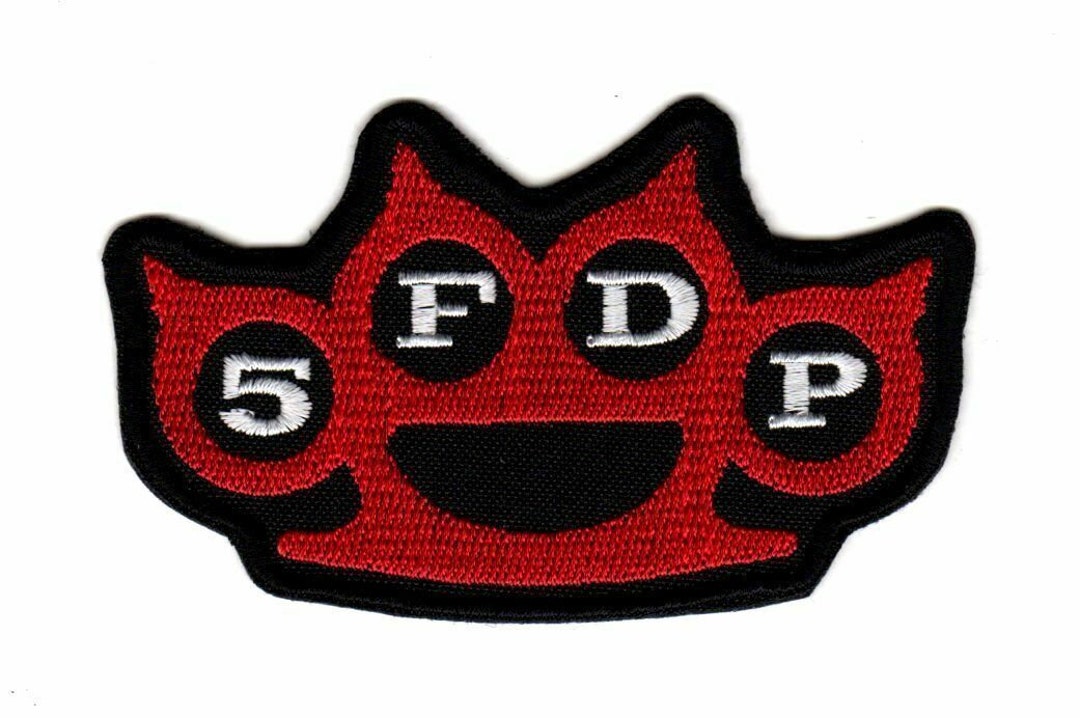 5FDP FFDP Five Finger Death Punch Patch - Brass Knuckles Heavy Metal ...