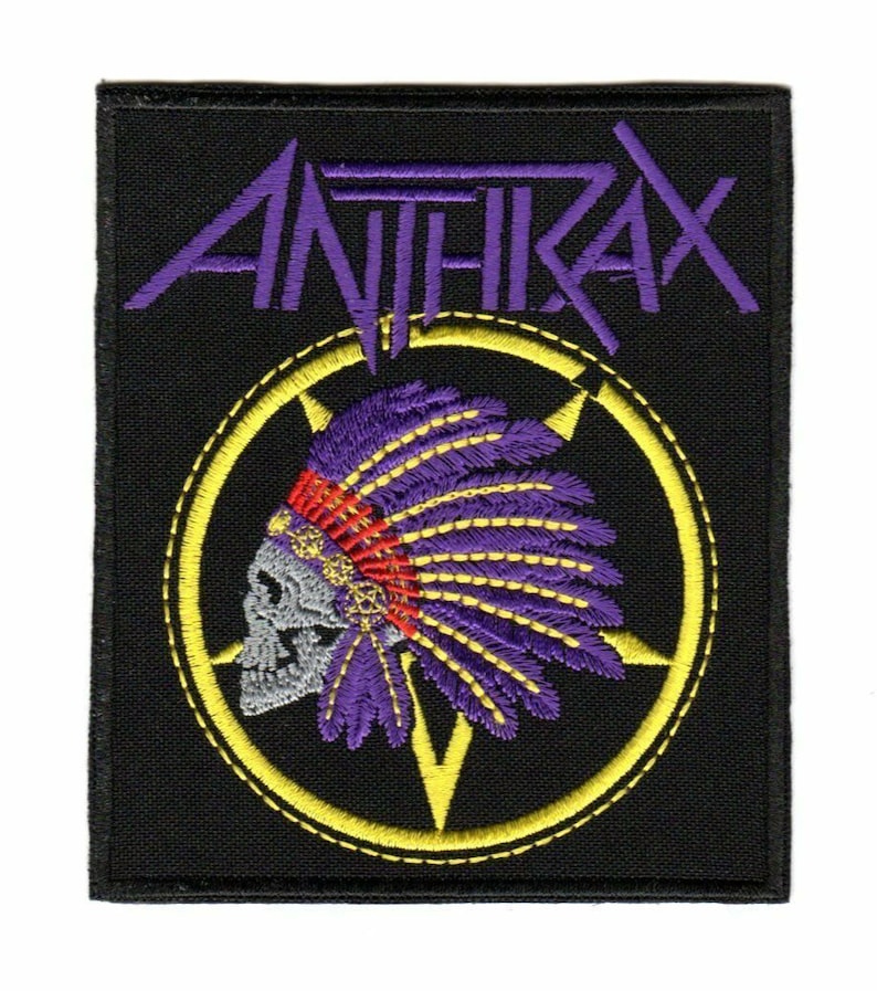 Anthrax Patch - Skull Pentagram American Heavy Thrash Speed Metal Band Logo - Etsy