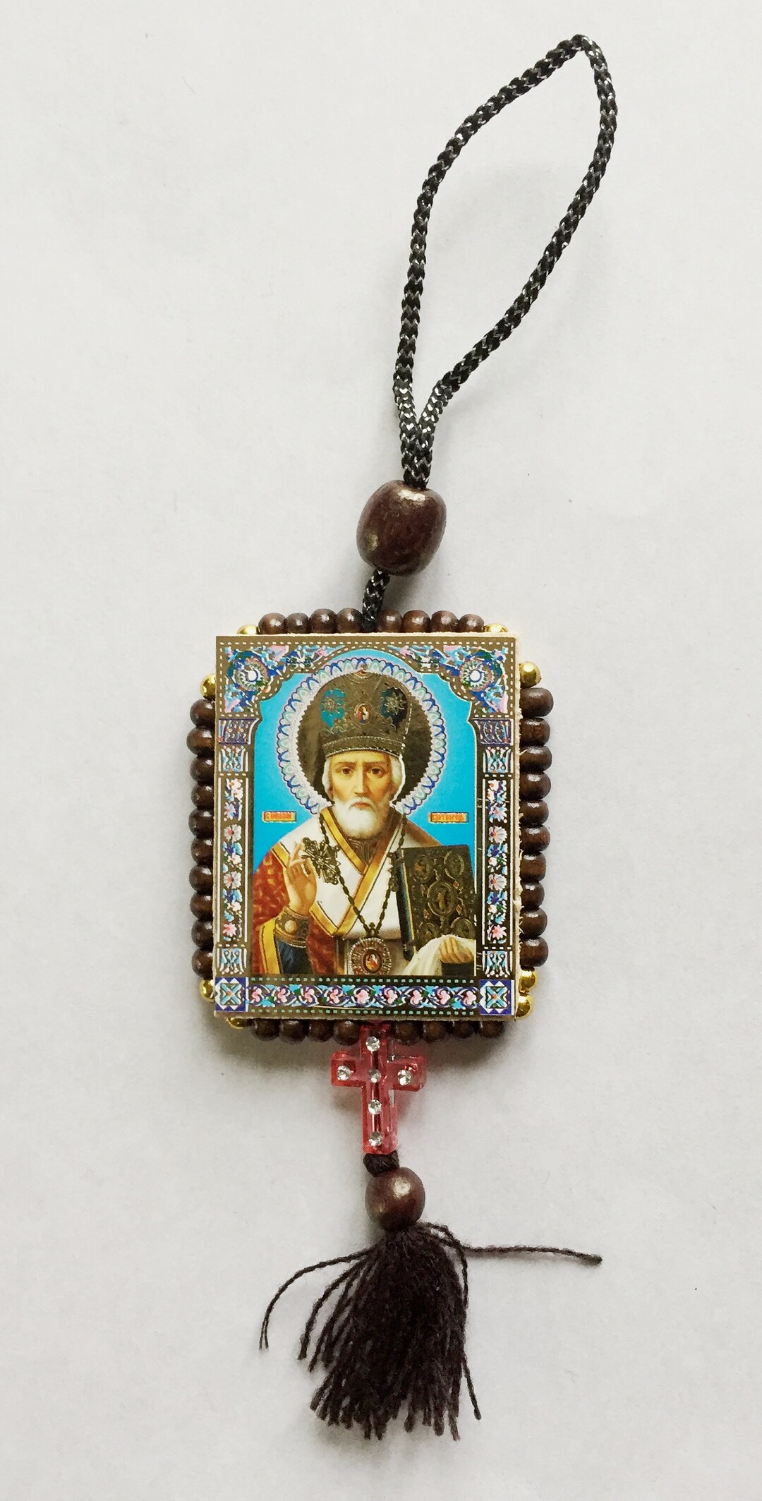 Car Mirror Icon - Catholic Orthodox - St.nicholas on One Side and St ...