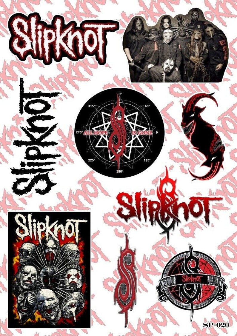 Slipknot Sticker Pack - All Hope is Gone American Heavy Nu Metal Band ...