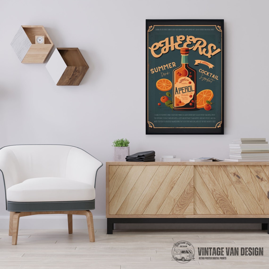 Aperol Vintage Advertisement Poster Retro Cocktail Digital Art - Etsy