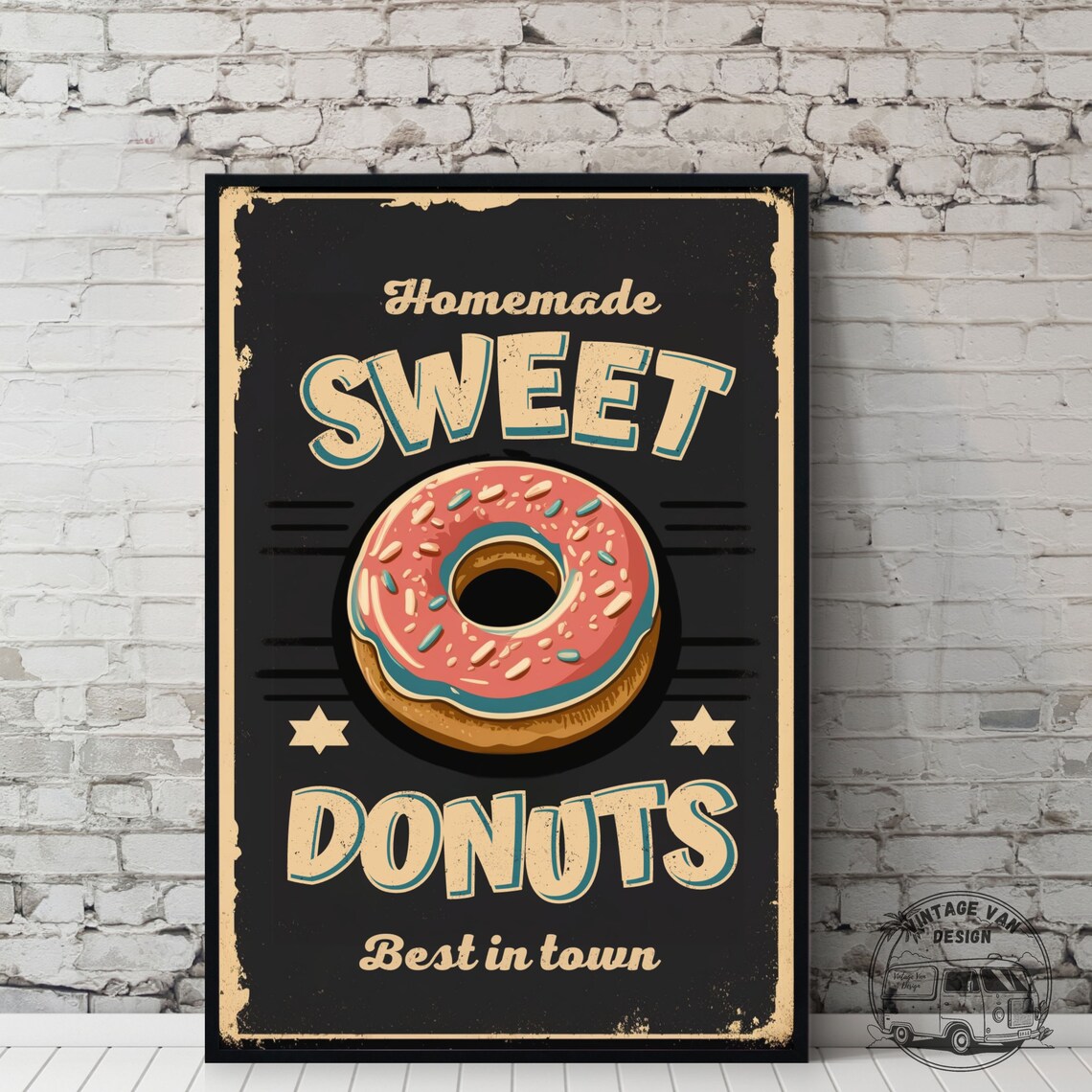 Vintage Donuts Poster: Retro Kitchen Wall Art (digital Download) - Etsy