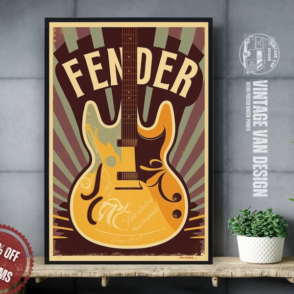Guitar Poster - Etsy