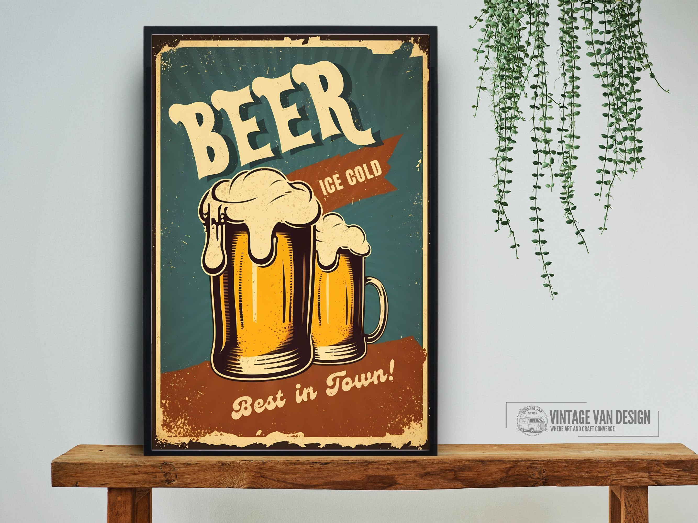 Retro Cocktail Prints Set of 3 Printable Wall Art I Retro Martini, Beer ...