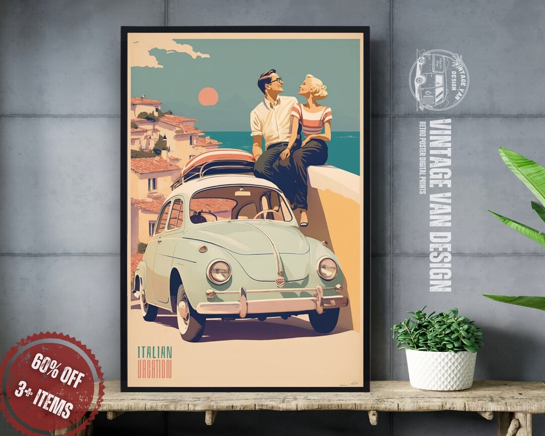 Italian Vacation Vintage Advertisement Poster Retro Italian Travel ...