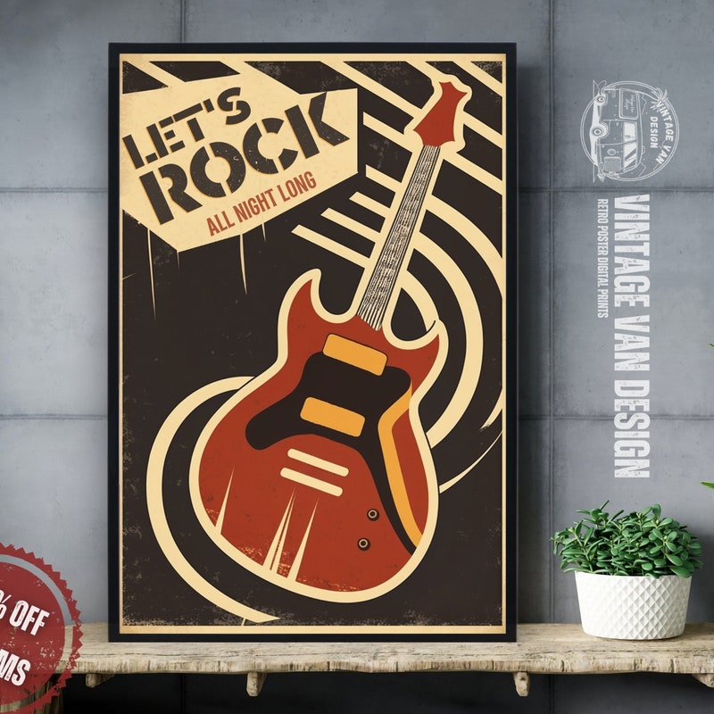 Guitar Poster - Etsy