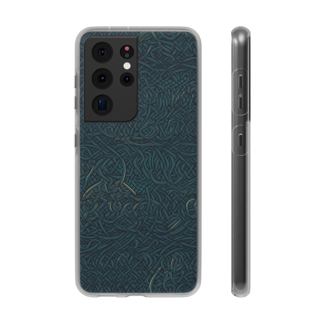 Navy Blue Wavy Pattern High Quality Custom Phone Case iPhone 13 12 11 ...