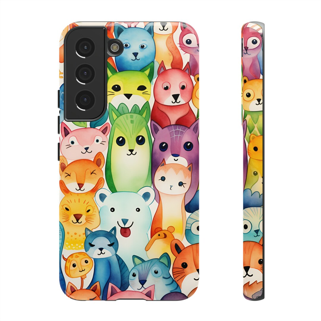 Cute Cartoon Animals Samsung Note 20, iPhone 15, iPhone 14 Pro Max ...