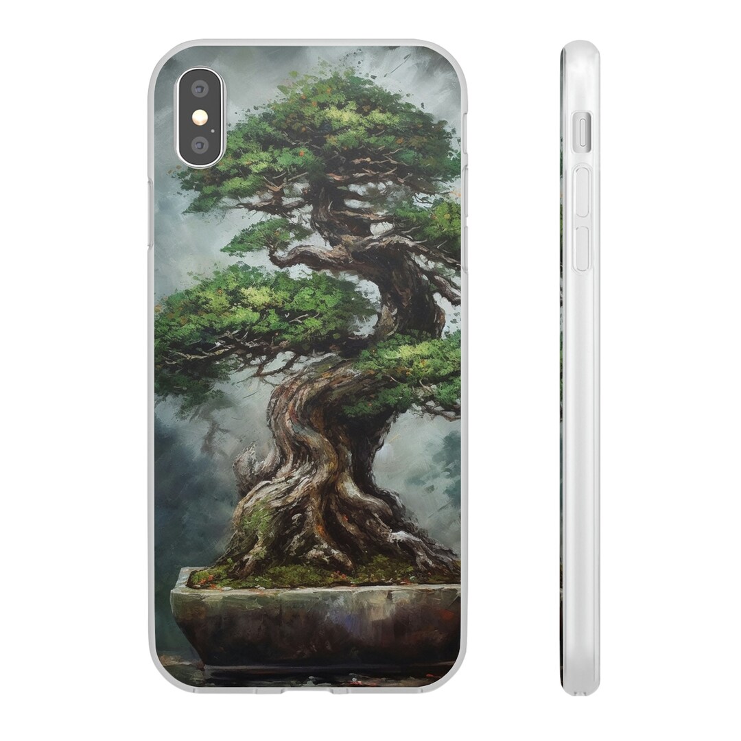Bonsai Oil Painting High Quality Custom Phone Case iPhone 13 12 11 Pro Max X XS XR Plus Samsung ...