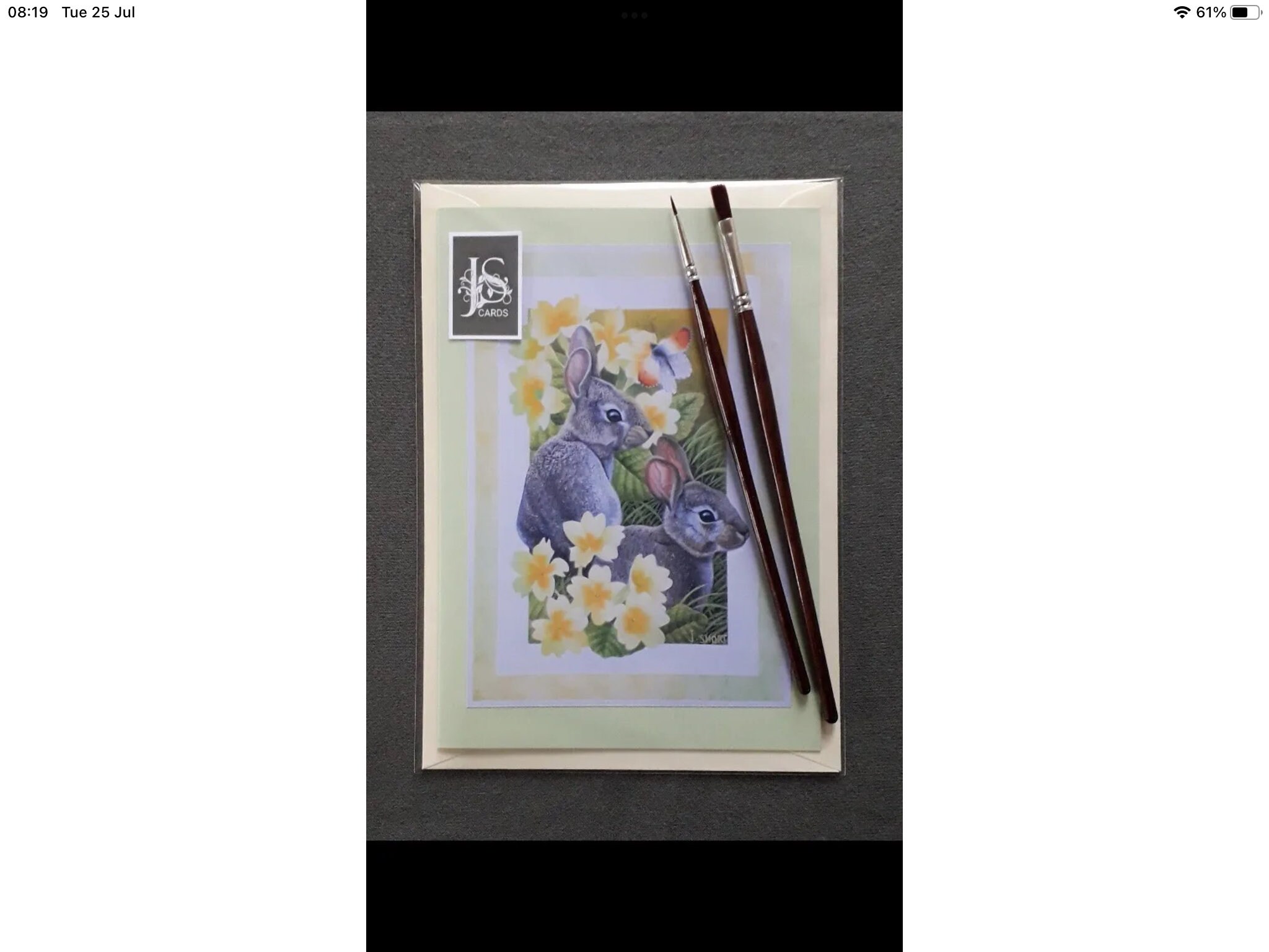 Rabbit & Primrose Greeting / Birthday Card - Etsy