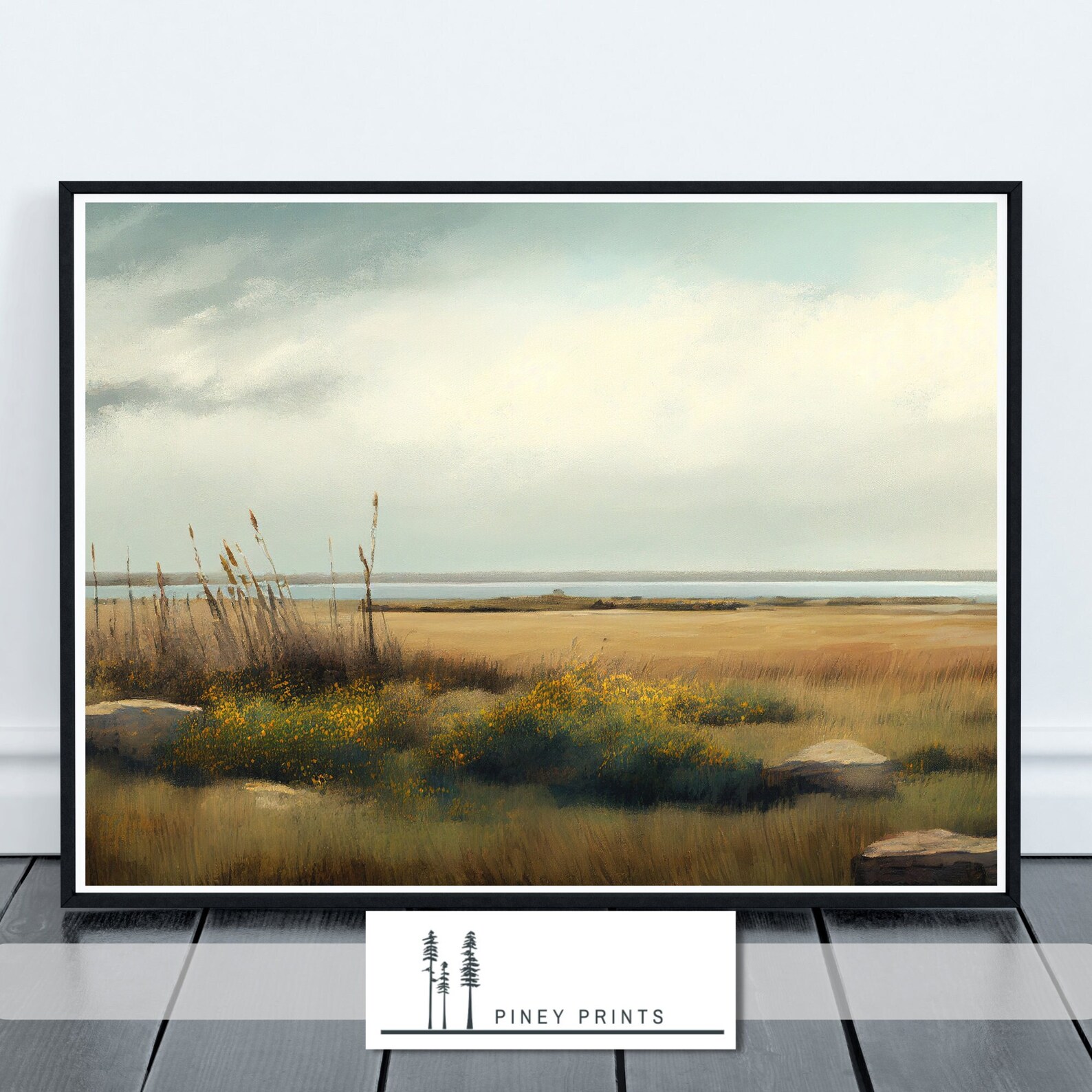 Prairie Plain Landscape Painting Digital Art Download Western Decor ...