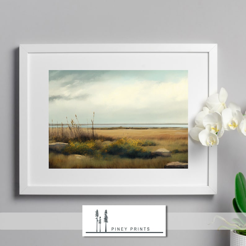 Prairie Plain Landscape Painting Digital Art Download Western Decor ...