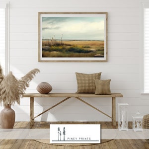 Prairie Plain Landscape Painting Digital Art Download Western Decor ...