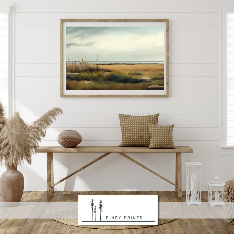 Prairie Plain Landscape Painting Digital Art Download Western Decor ...