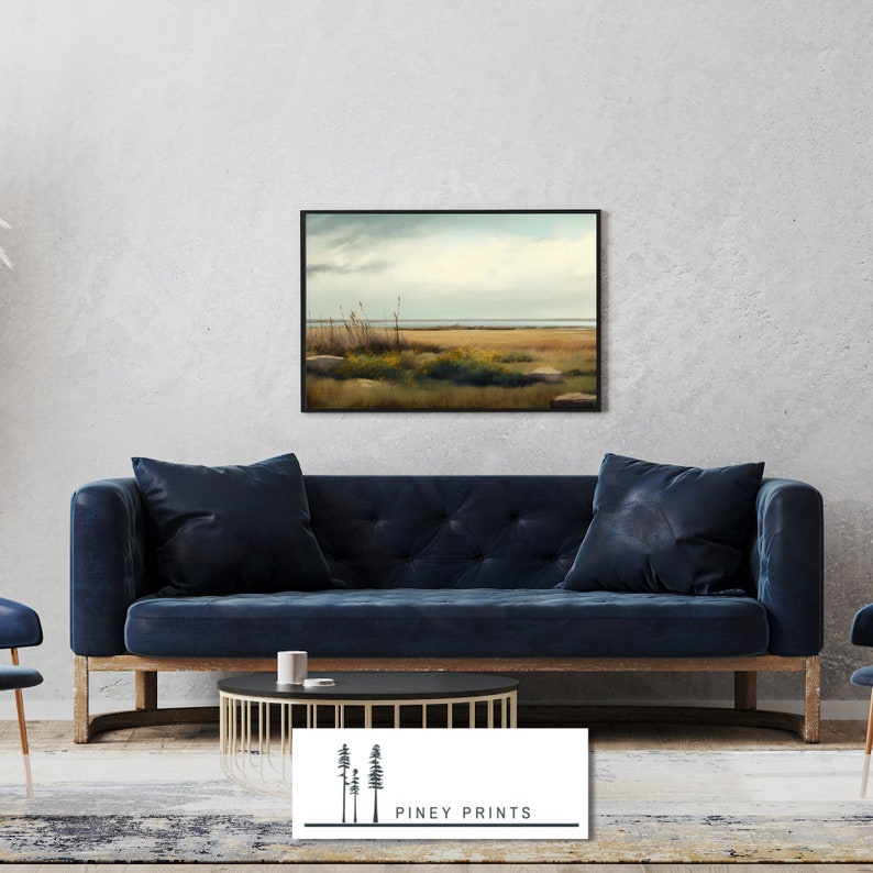Prairie Plain Landscape Painting Digital Art Download Western Decor ...