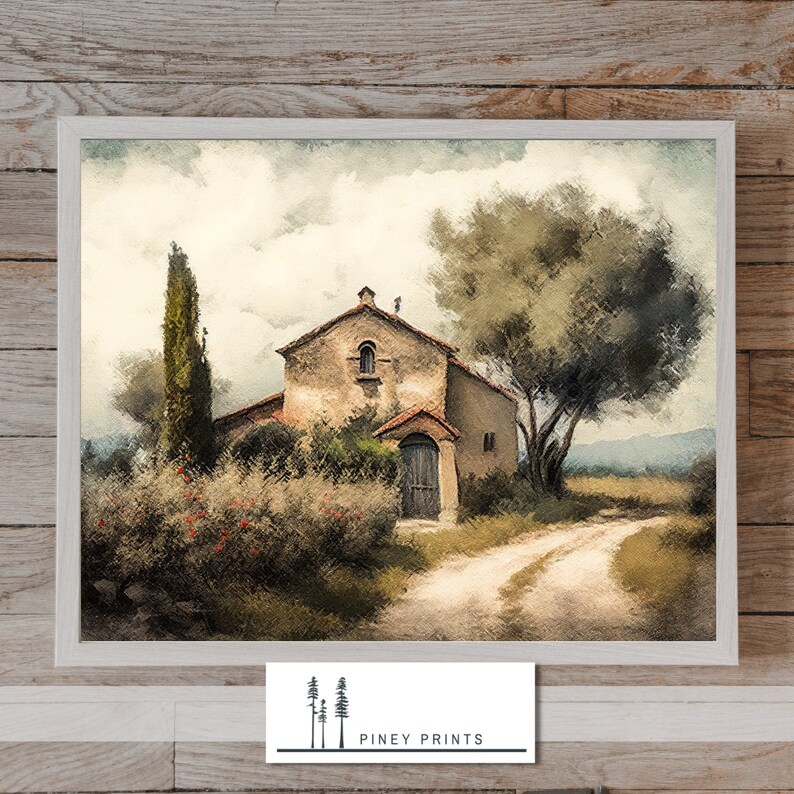 French Countryside Impressionist Vintage Landscape Digital Art Gallery ...