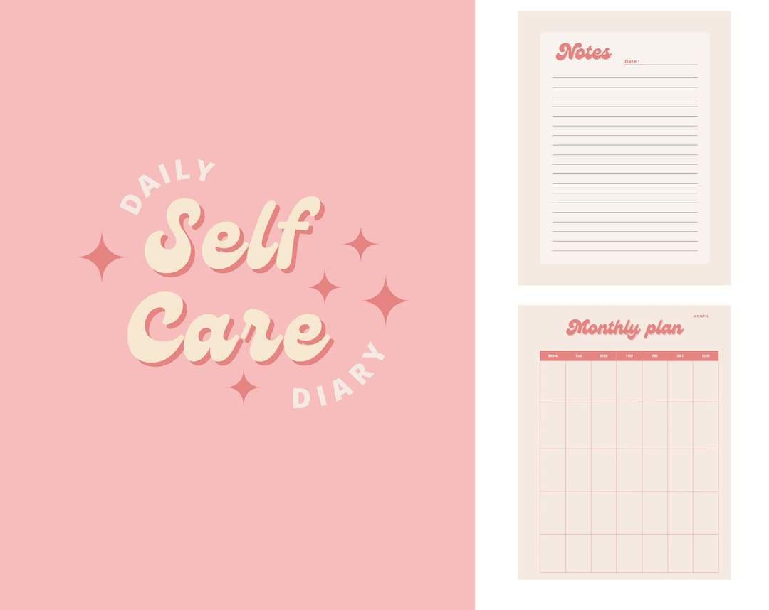 Daily Self Care Diary, Anxiety Diary - Etsy