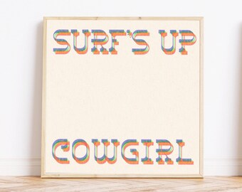 Coastal Cowgirl Decor Newspaper Print Western Wall Art - Etsy