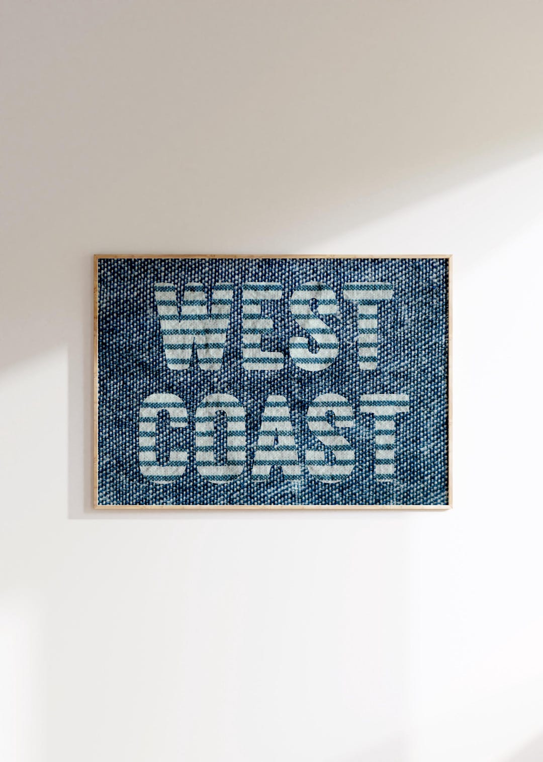 West Coast Denim Print: Coastal Cowgirl Wall Art (digital Print) - Etsy